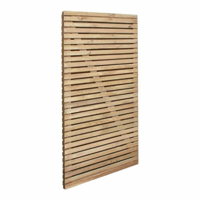 6ft Double Slatted Gate (1800 x 900mm) - Green Timber - Stevenage Fencing